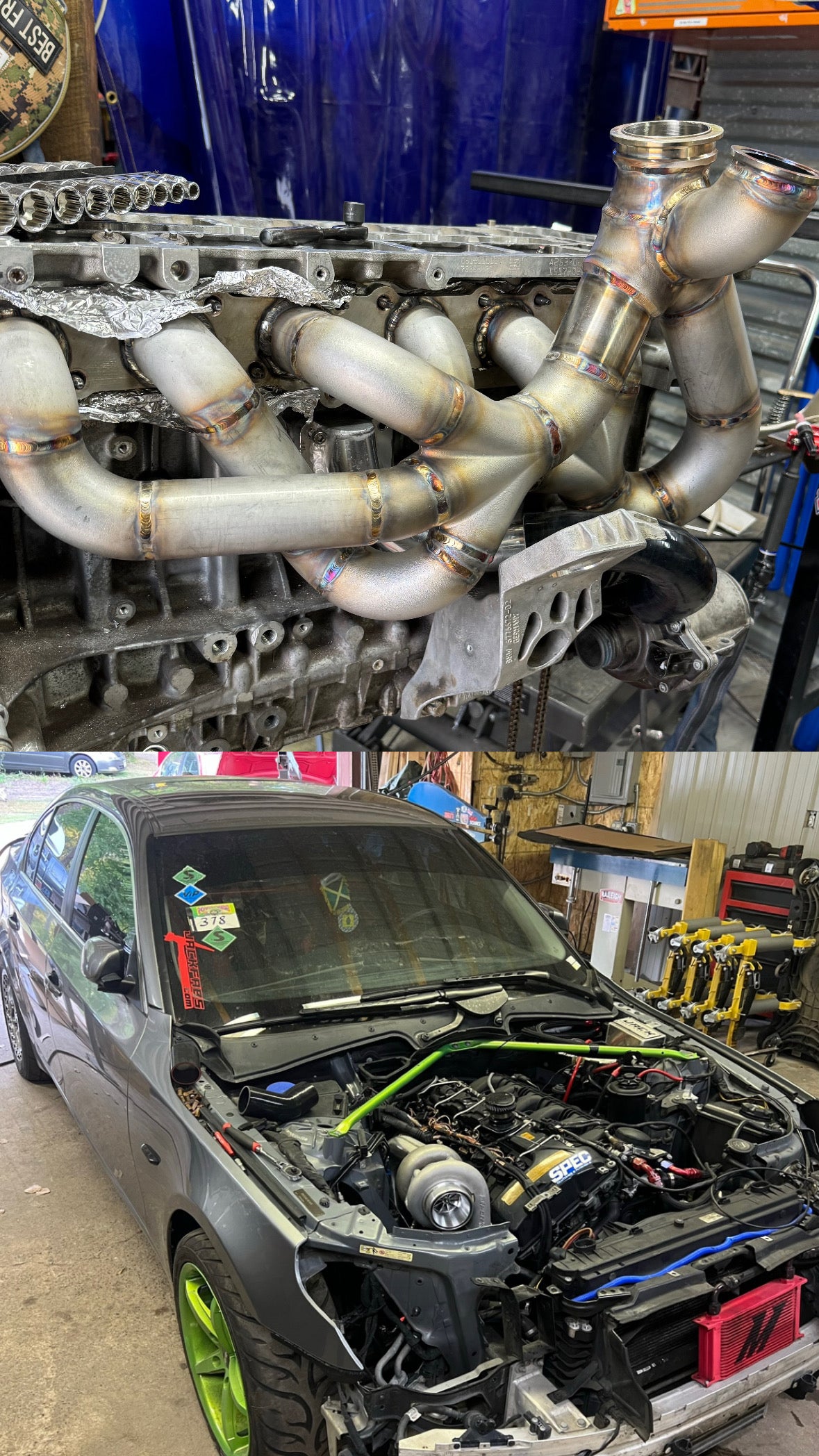 BMW 535i E60/E61 N54 Single Turbo Tubular Manifold – JackFabrication