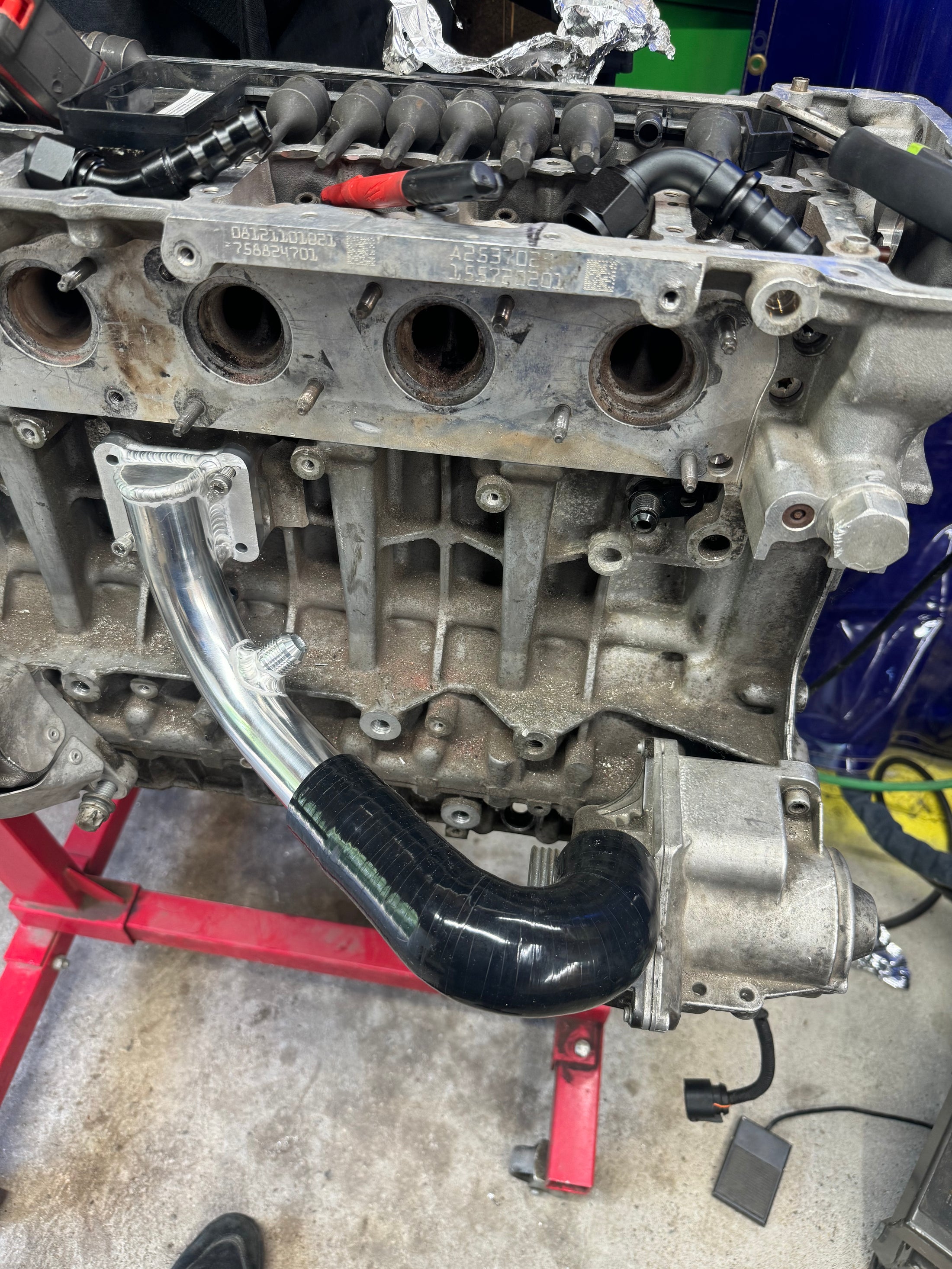 BMW N54 Top Mount Single Turbo Coolant Pipe – JackFabrication