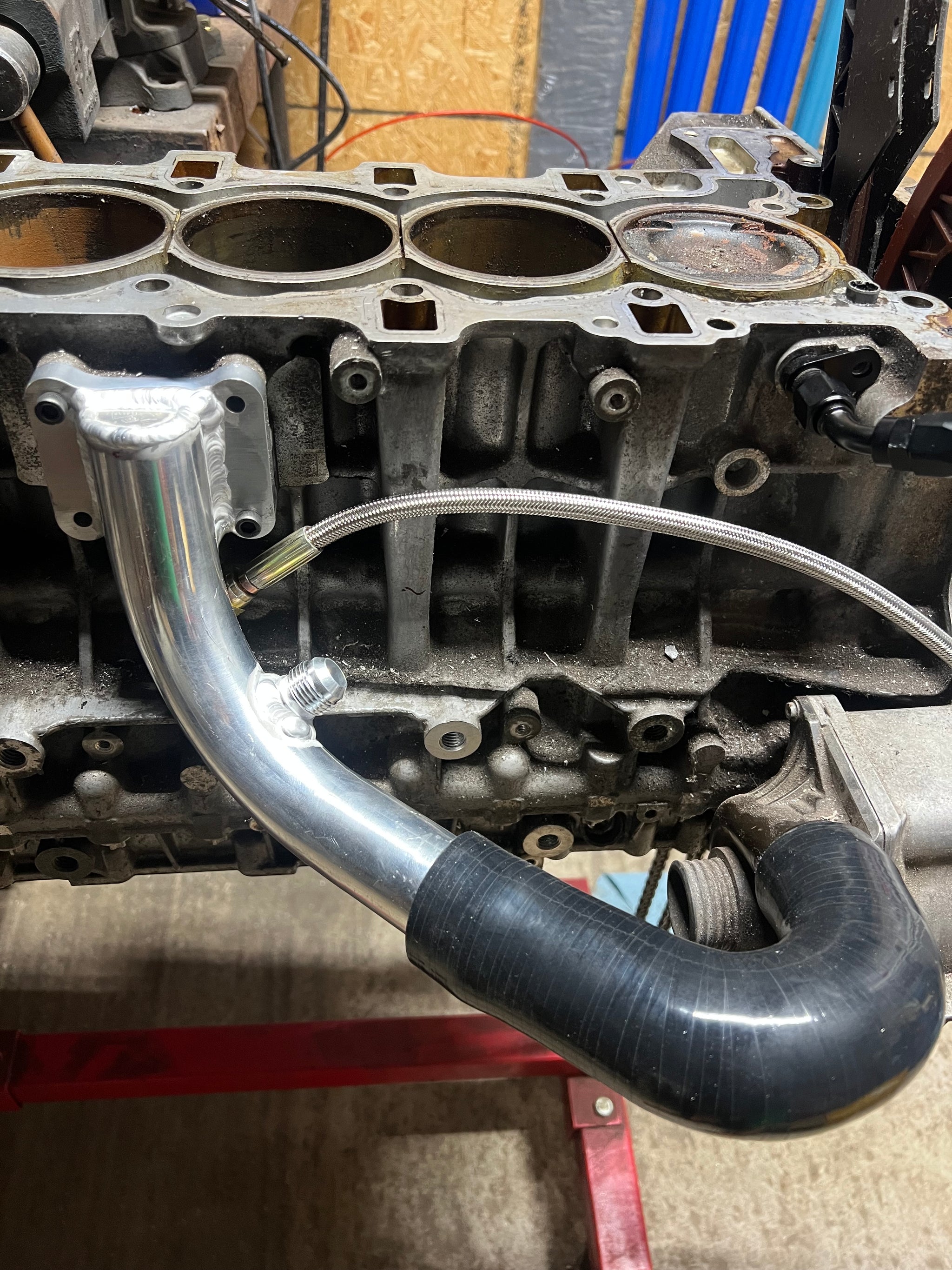 BMW N54 Top Mount Single Turbo Coolant Pipe – JackFabrication