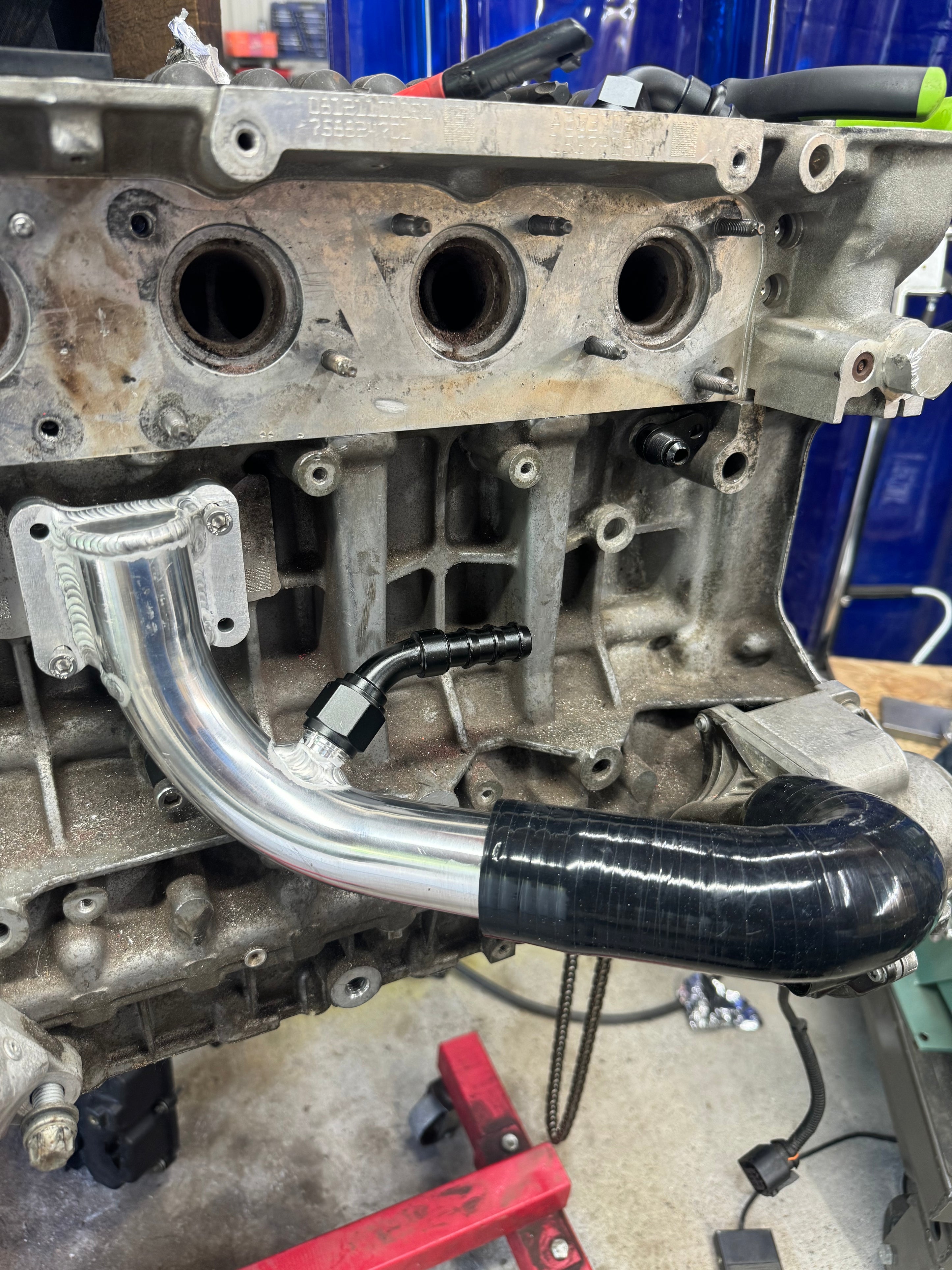BMW N54 Top Mount Single Turbo Coolant Pipe – JackFabrication